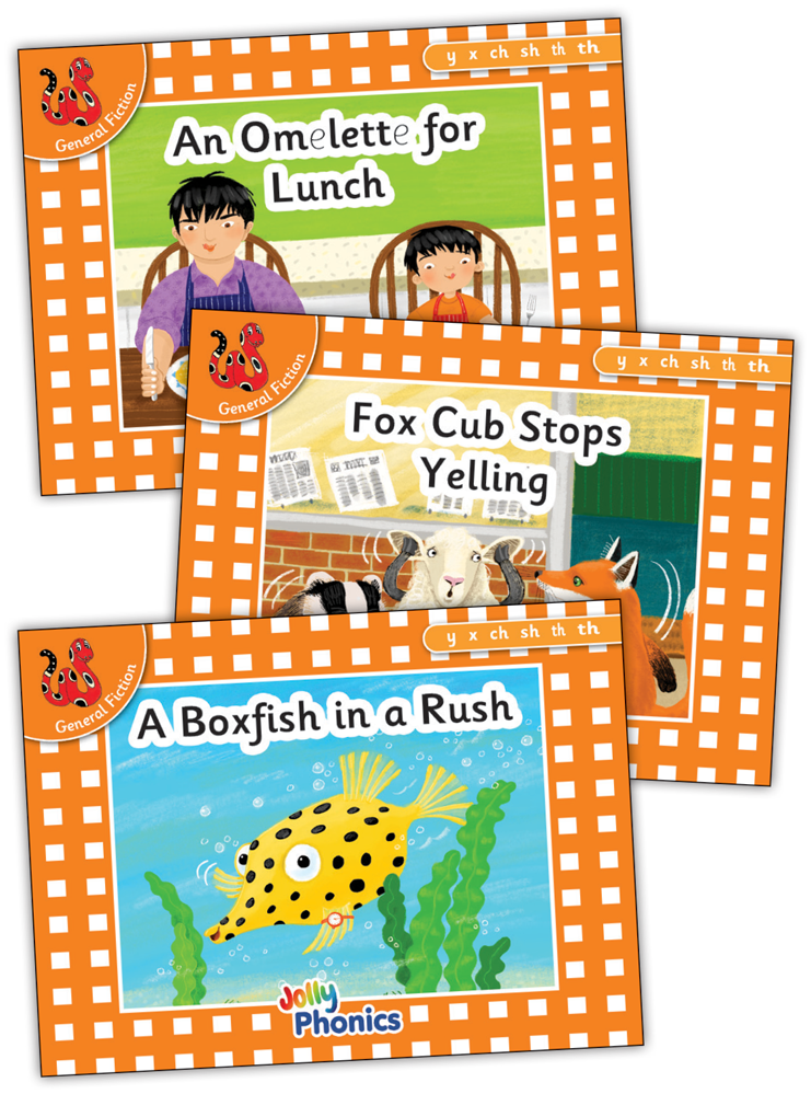 Jolly Phonics Orange Level Readers Set 6 (Pack of 3, Pre-Cursive lette ...